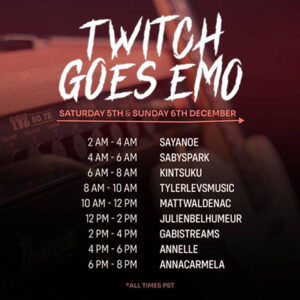 RECAP: Twitch Goes Emo 2.0 - Burning Hot Events